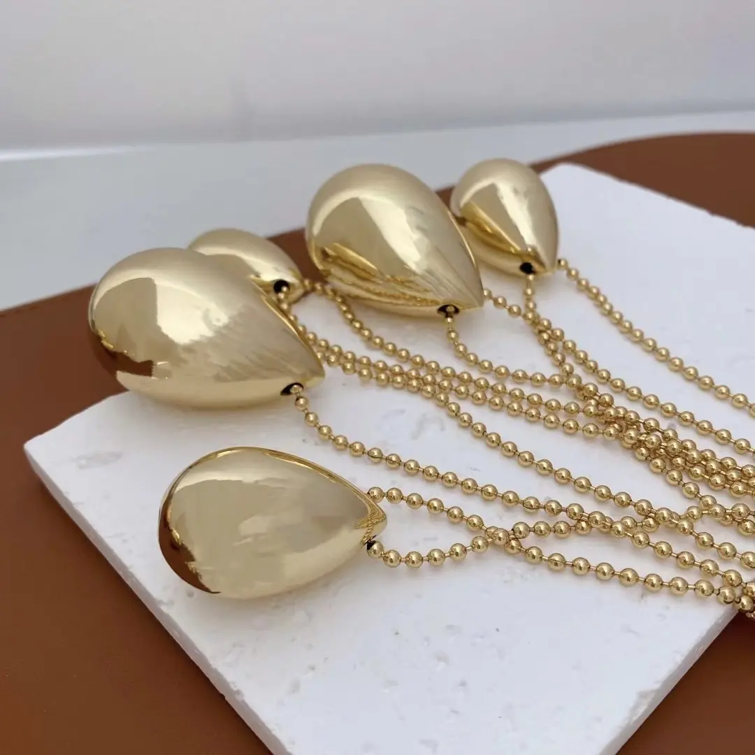 Big Drop Gold Necklace – Narofficial